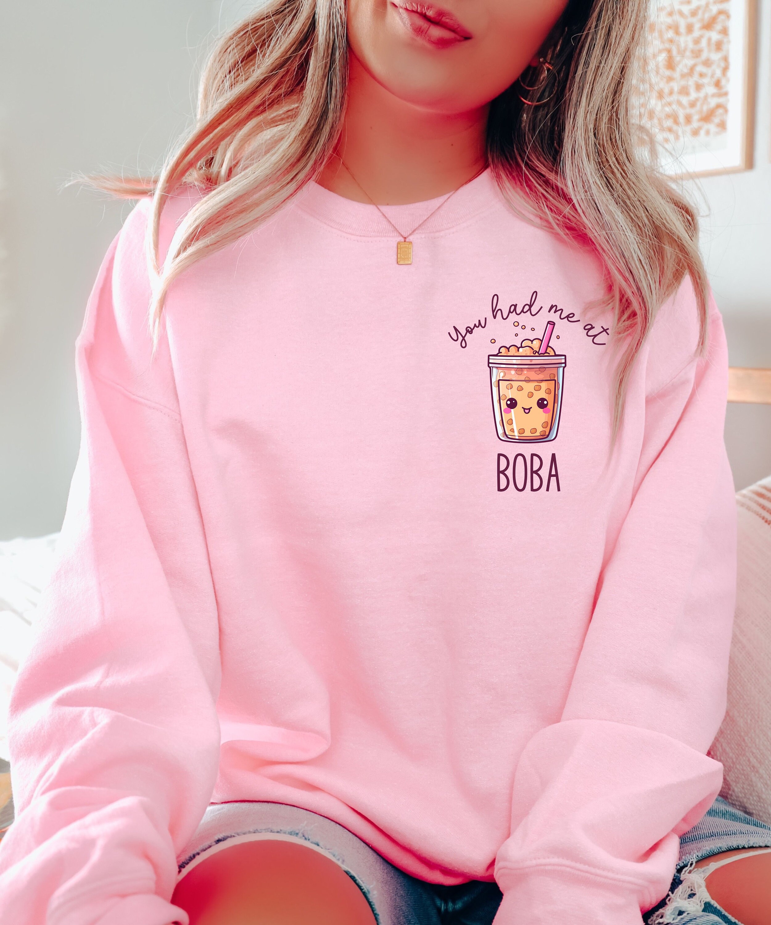 Boba Sweatshirt, Boba Tea Shirt, Cute Cozy Sweatshirts, Bubble Tea ...