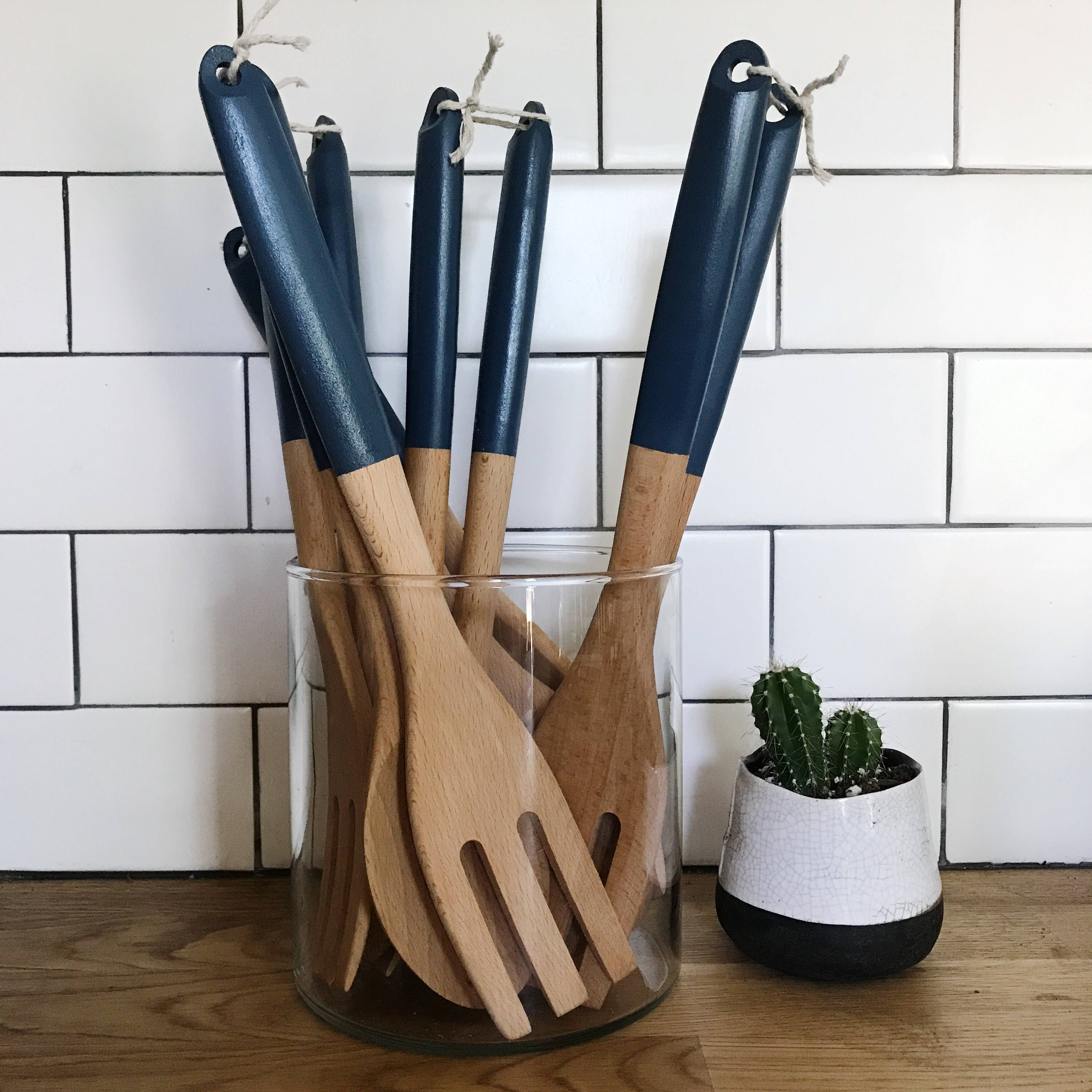 Wooden serving utensil set | Etsy