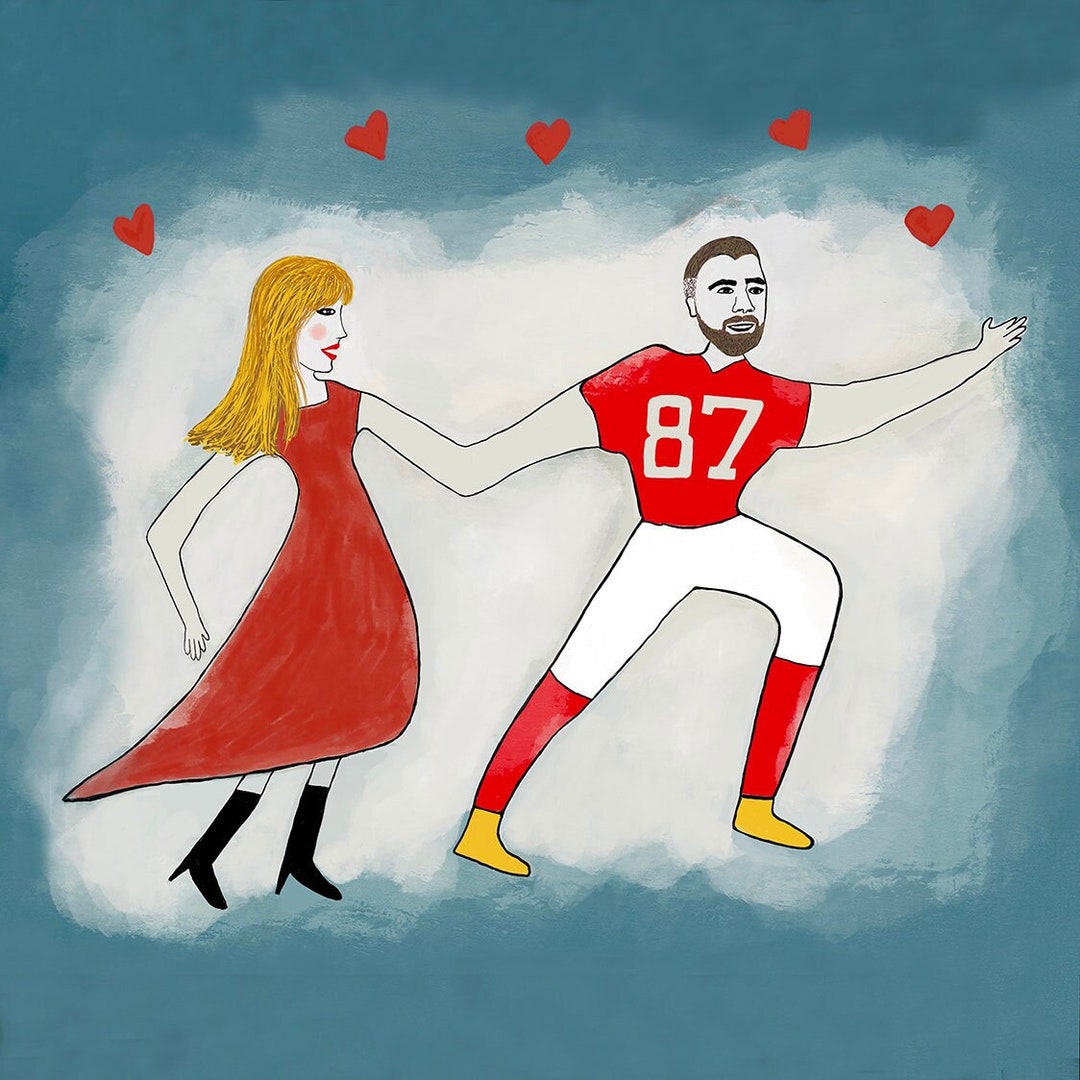 Travis and Taylor With Hearts - Etsy