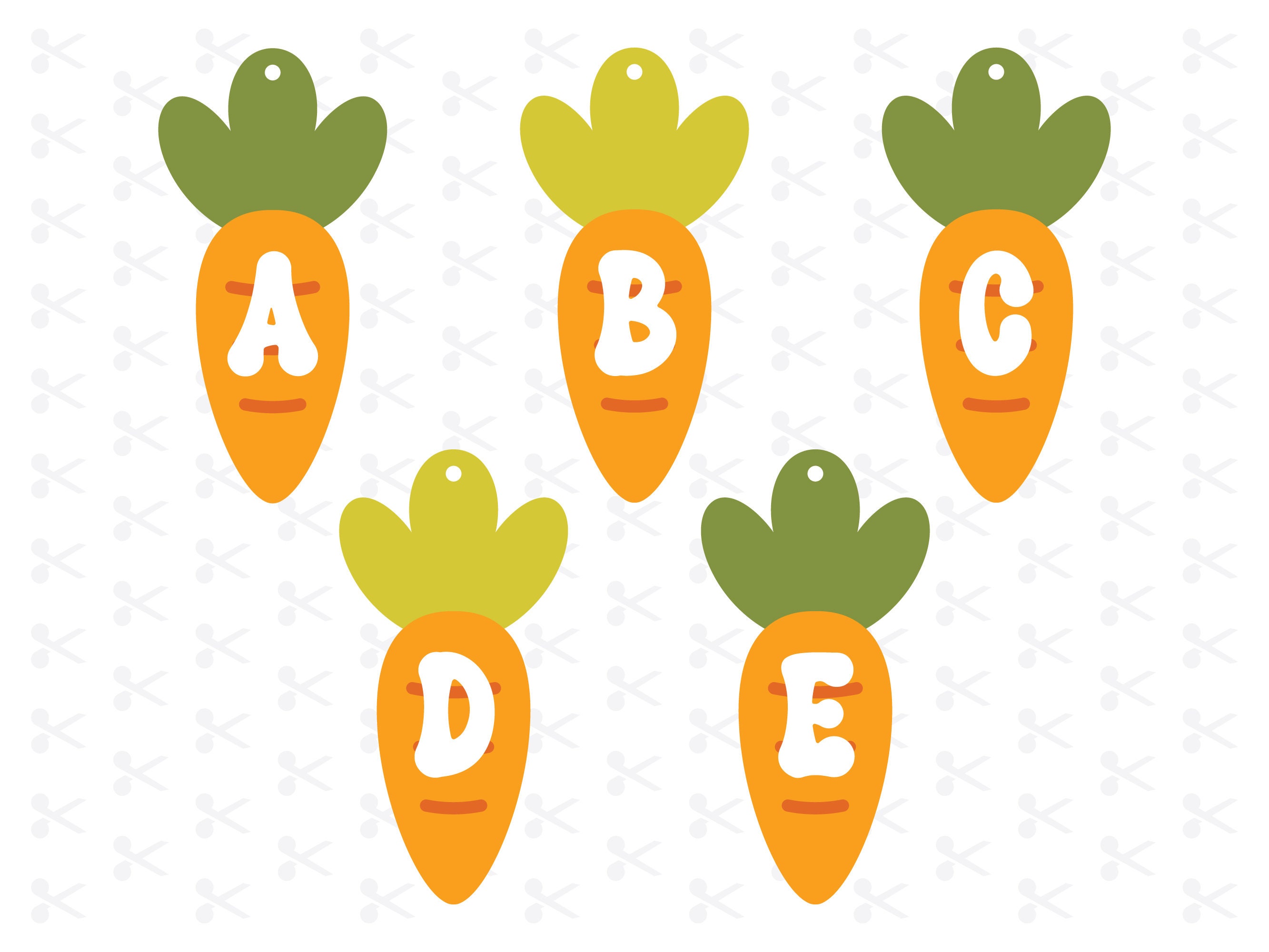 Carrot Tag SVG / Monogrammed Carrot Tag SVG / Easter Basket Tag SVG ...