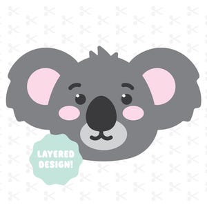 Koala Face Svg Png Jpg Eps Pdf Ai / Cute Koala Animal Clipart / Cartoon ...