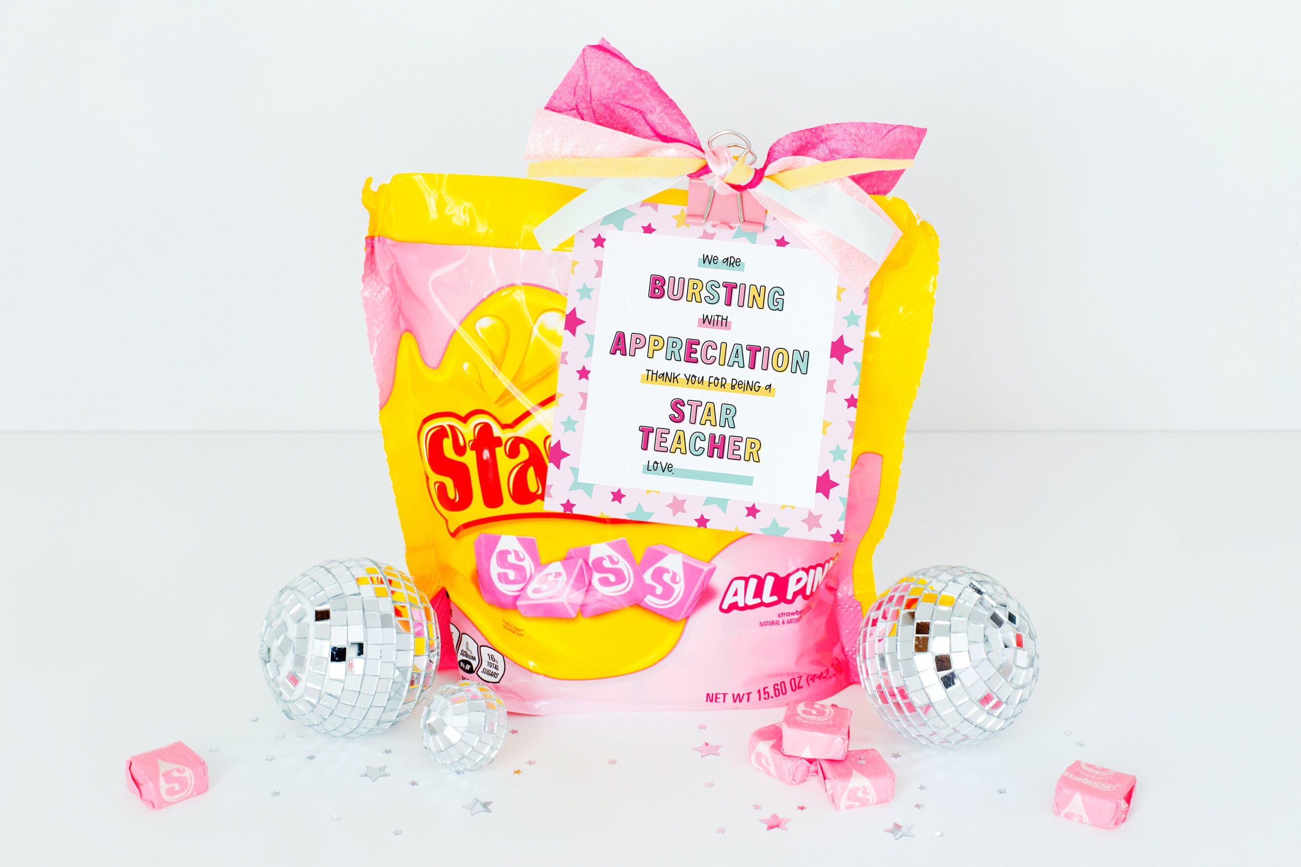 Starburst Teacher Appreciation Tag / Teacher Appreciation Gift ...