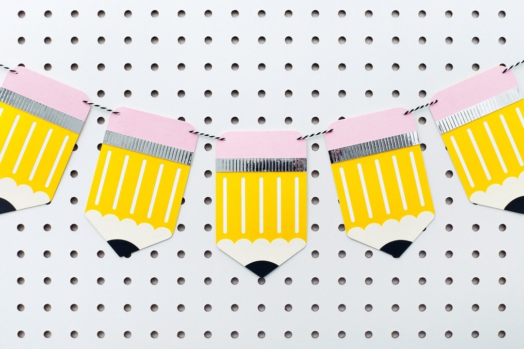 Pencil Banner SVG / Pencil Garland SVG / Classroom Decor SVG - Etsy