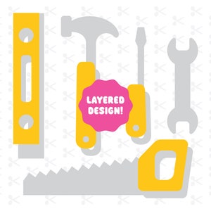 Layered Tools SVG / Tool Bundle / Construction Party / Mechanic SVG ...