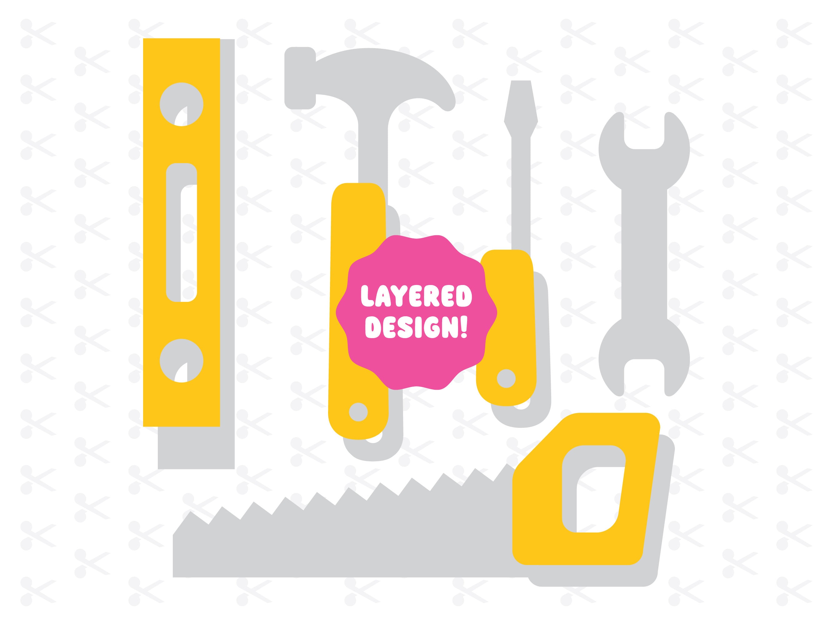 Layered Tools SVG / Tool Bundle / Construction Party / Mechanic SVG ...