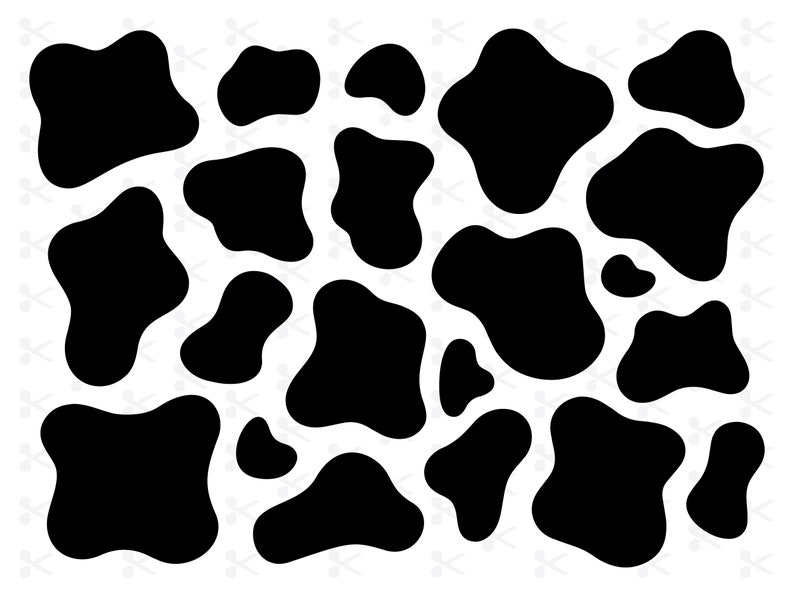 Individual Cow Spots SVG JPG AI / Cute Cow Spots / Cow Spot Cut File ...