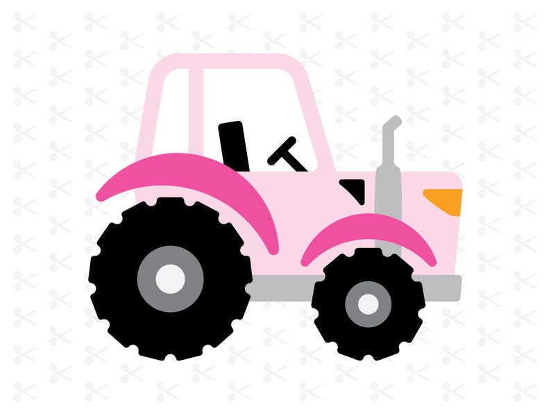 Pink Tractor Svg Png Jpg Eps Pdf Dxf Ai / Girls Tractor / Farm Girl ...