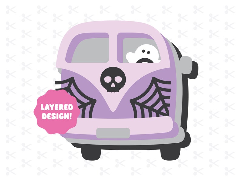 Spooky Van Svg Png Jpg Eps Ai / Retro Bus / Hippie Halloween / Van Cut ...