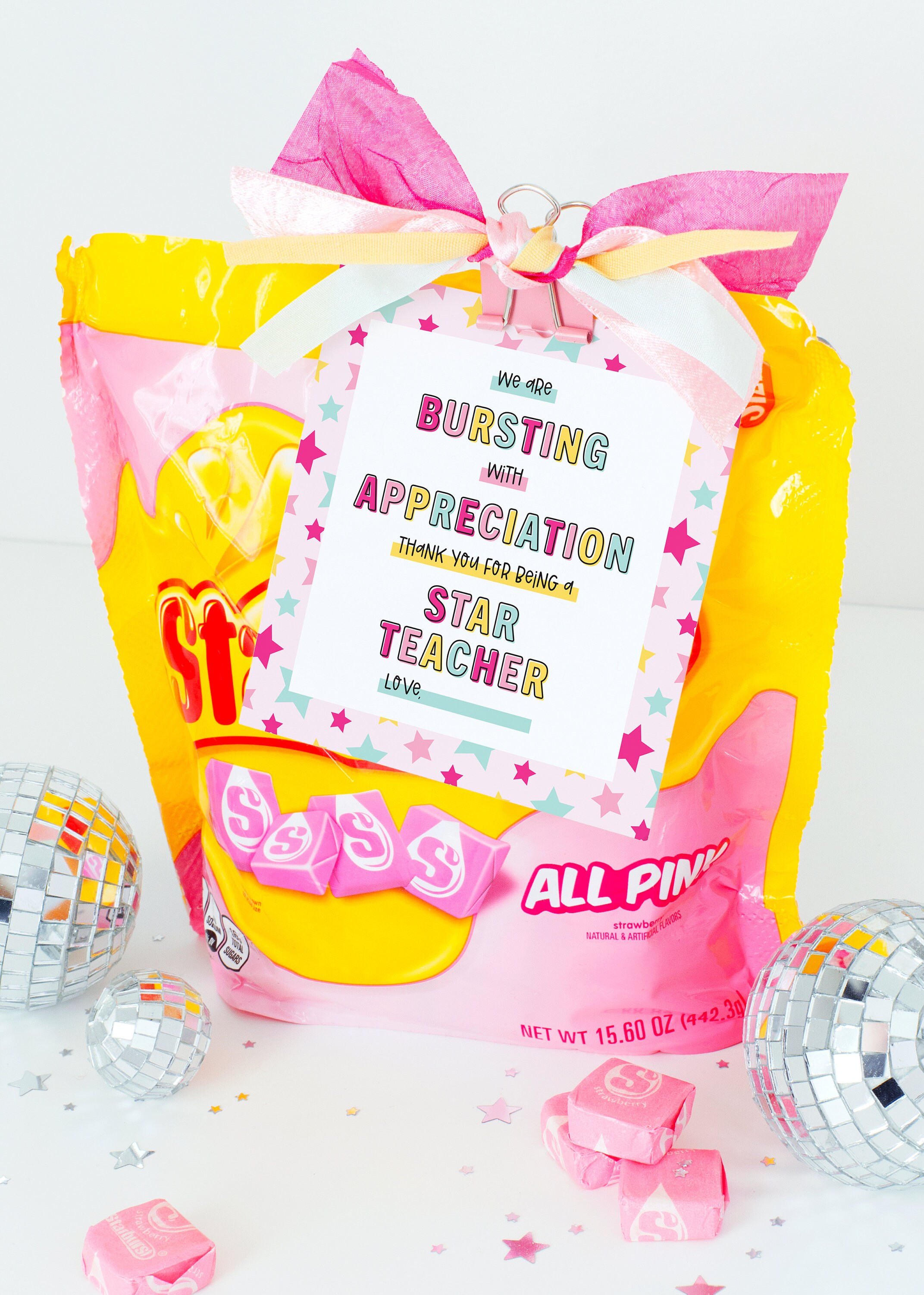 Starburst Teacher Appreciation Tag / Teacher Appreciation Gift ...