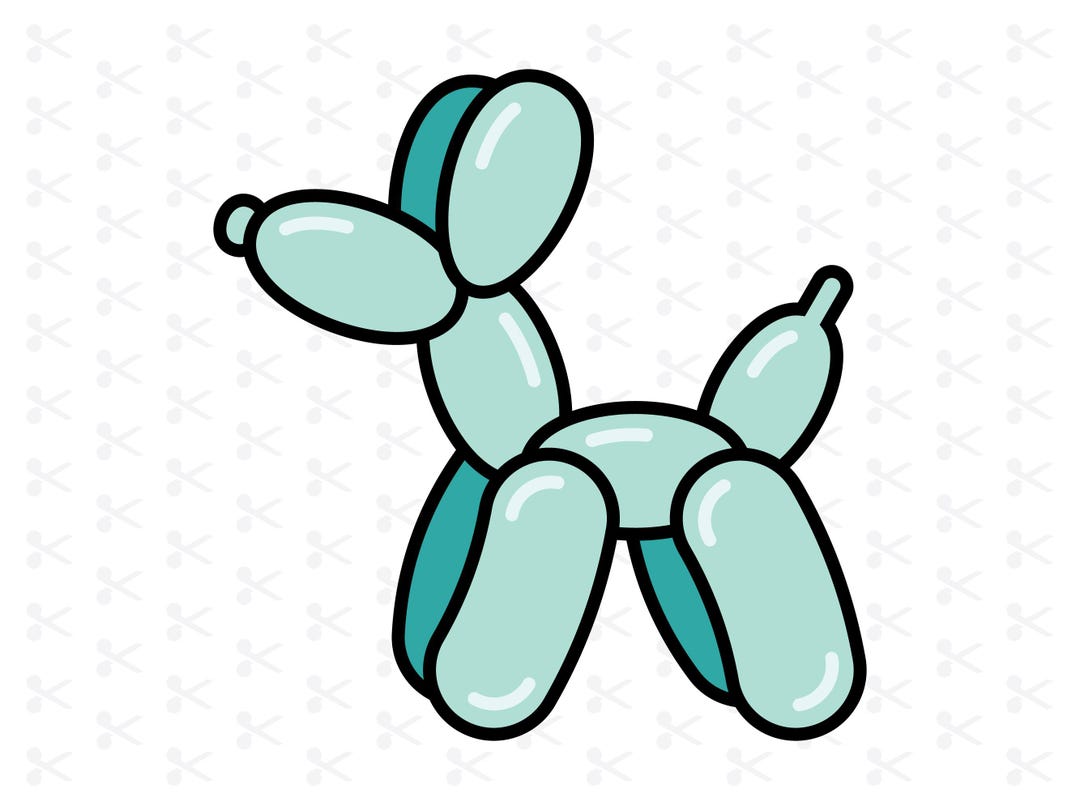 Cute Balloon Dog Svg Png Jpg Eps Pdf Ai / Blue Dog Balloon / Balloon ...
