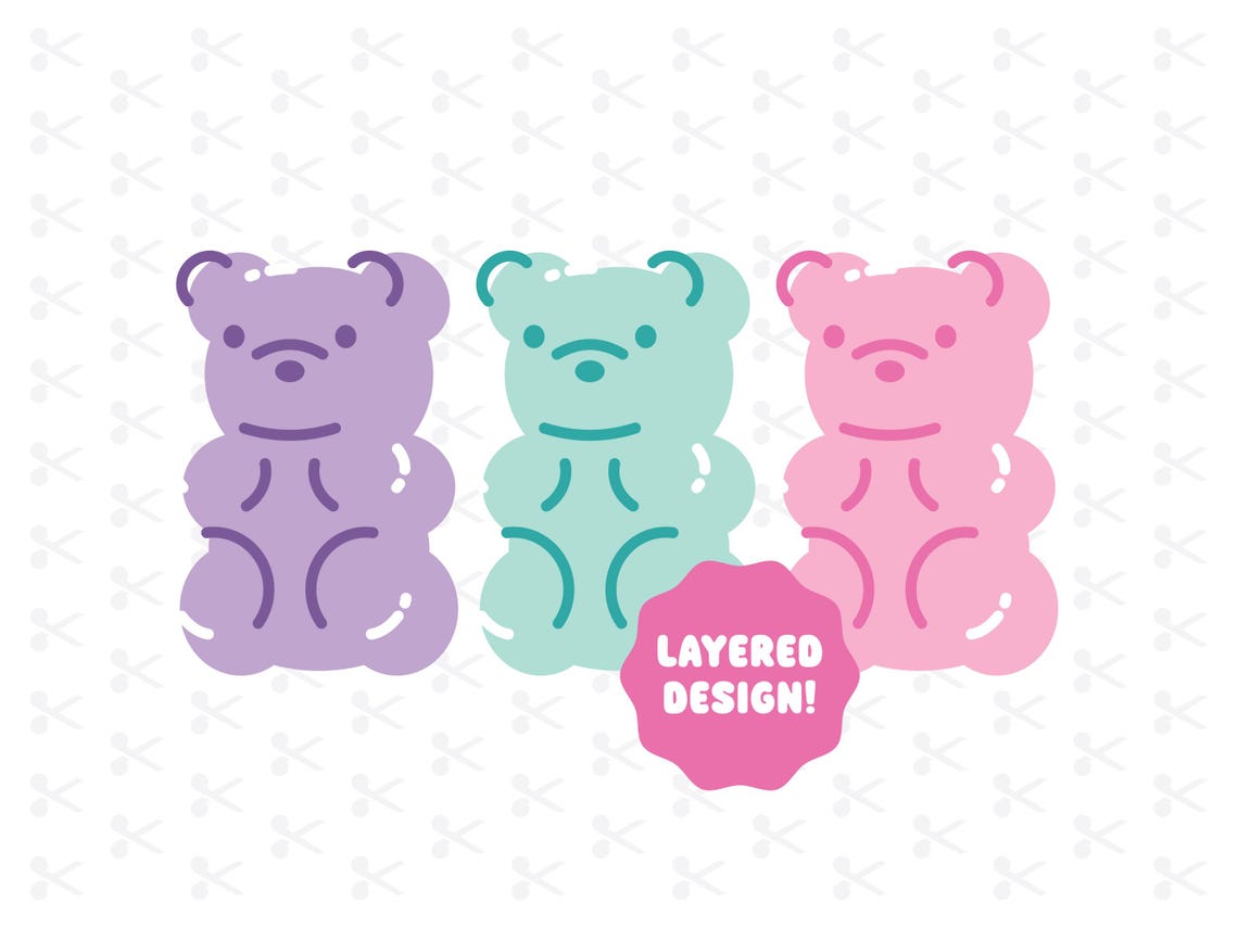 Gummy Bear Svg Png Jpg Eps Pdf Ai / Cute Gummy Bears Candy / Clipart ...