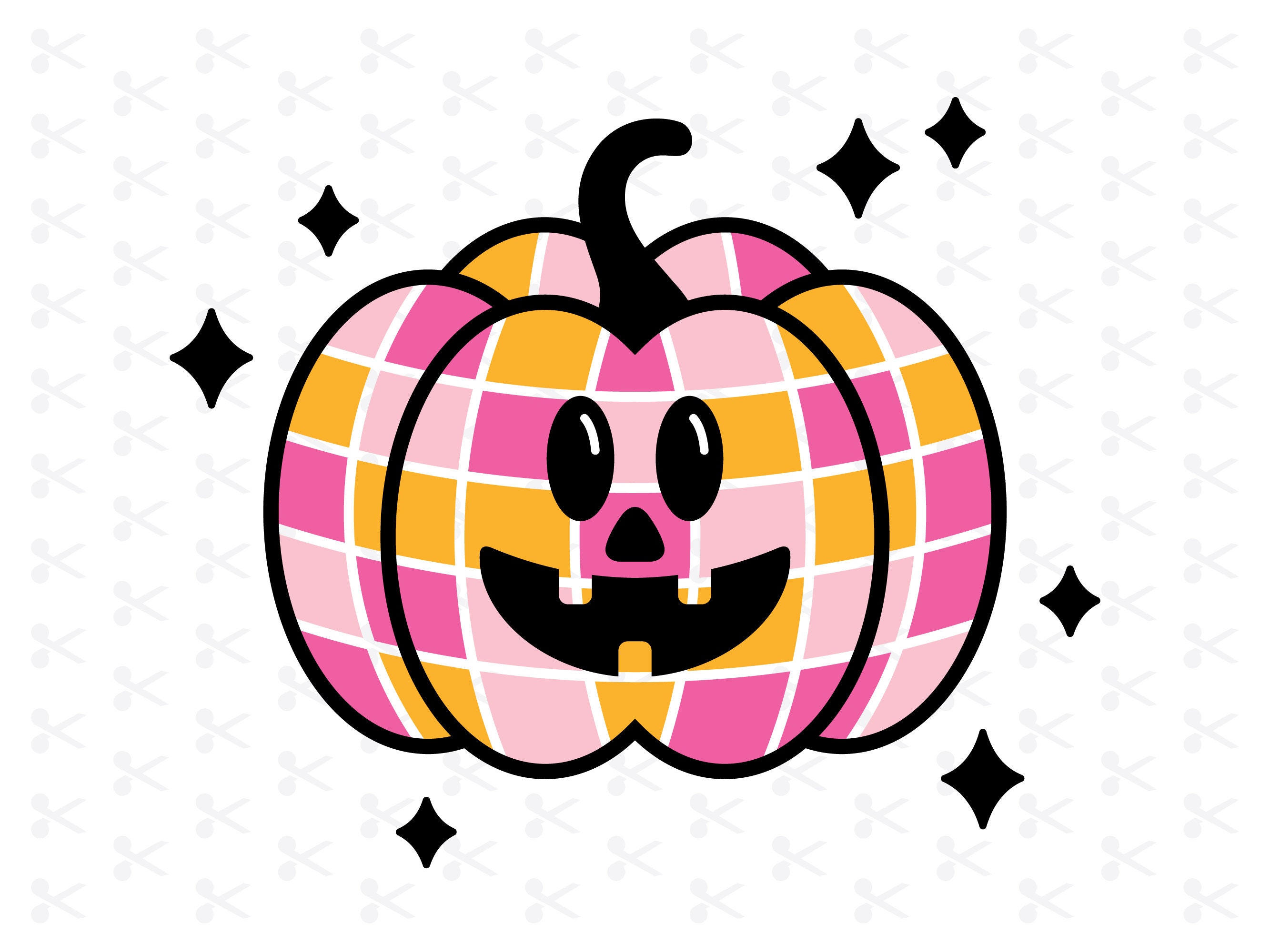 Pumpkin Disco Ball Svg Png Jpg Eps Ai / Groovy Halloween / Disco ...