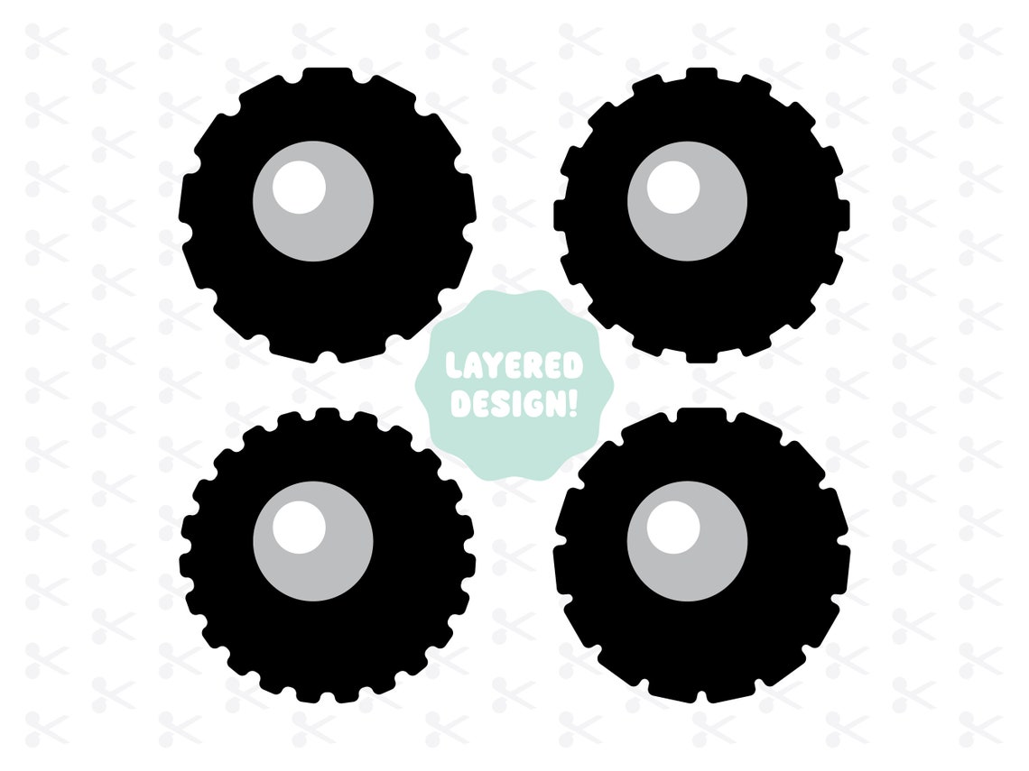 Monster Truck Tires Svg Ai Dxf / Construction Truck Tires / Truck Tires ...