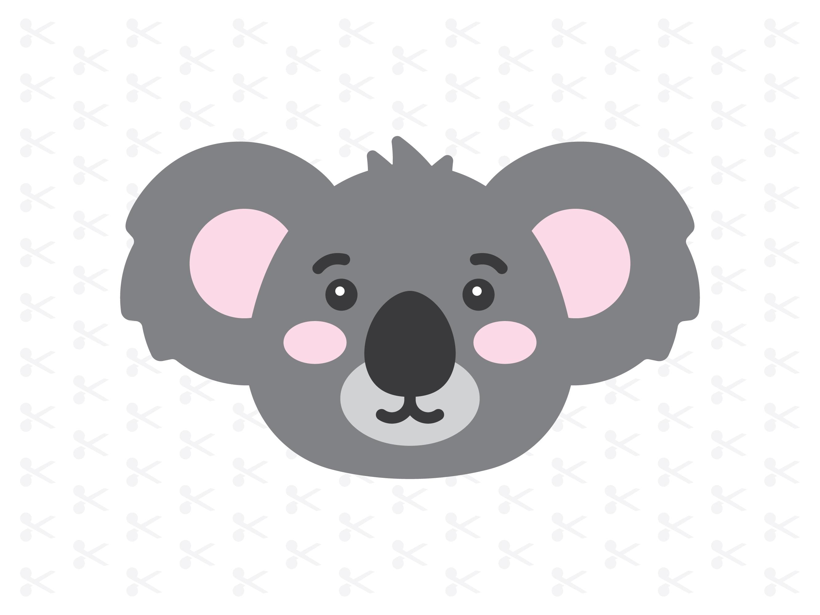 Koala Face Svg Png Jpg Eps Pdf Ai / Cute Koala Animal Clipart / Cartoon ...