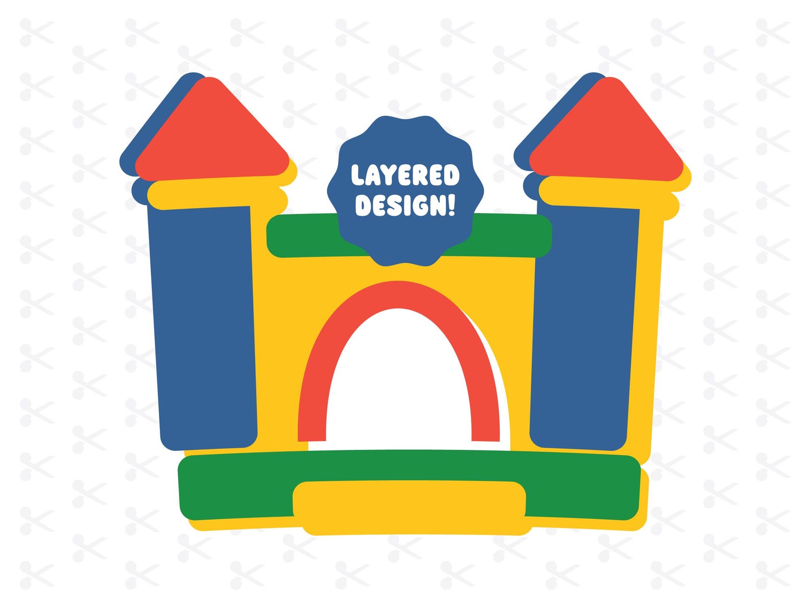 Bounce House Svg Png Jpg Eps Pdf Dxf Ai / Bouncy Castle / Jump House ...