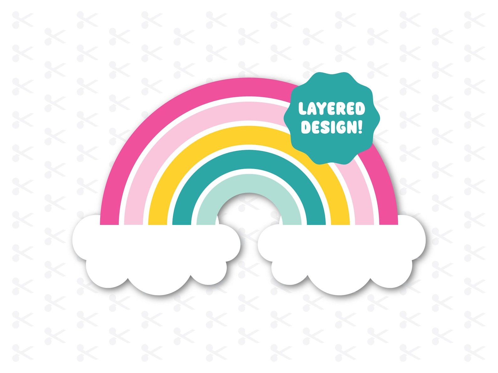 Layered Rainbow Svg Png Jpg Eps Pdf Dxf Ai / Rainbow Cake Topper ...