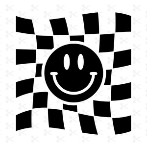 Checkered Smiley Face Svg Eps Png Pdf Jpeg Ai / Checker Smiley Face ...
