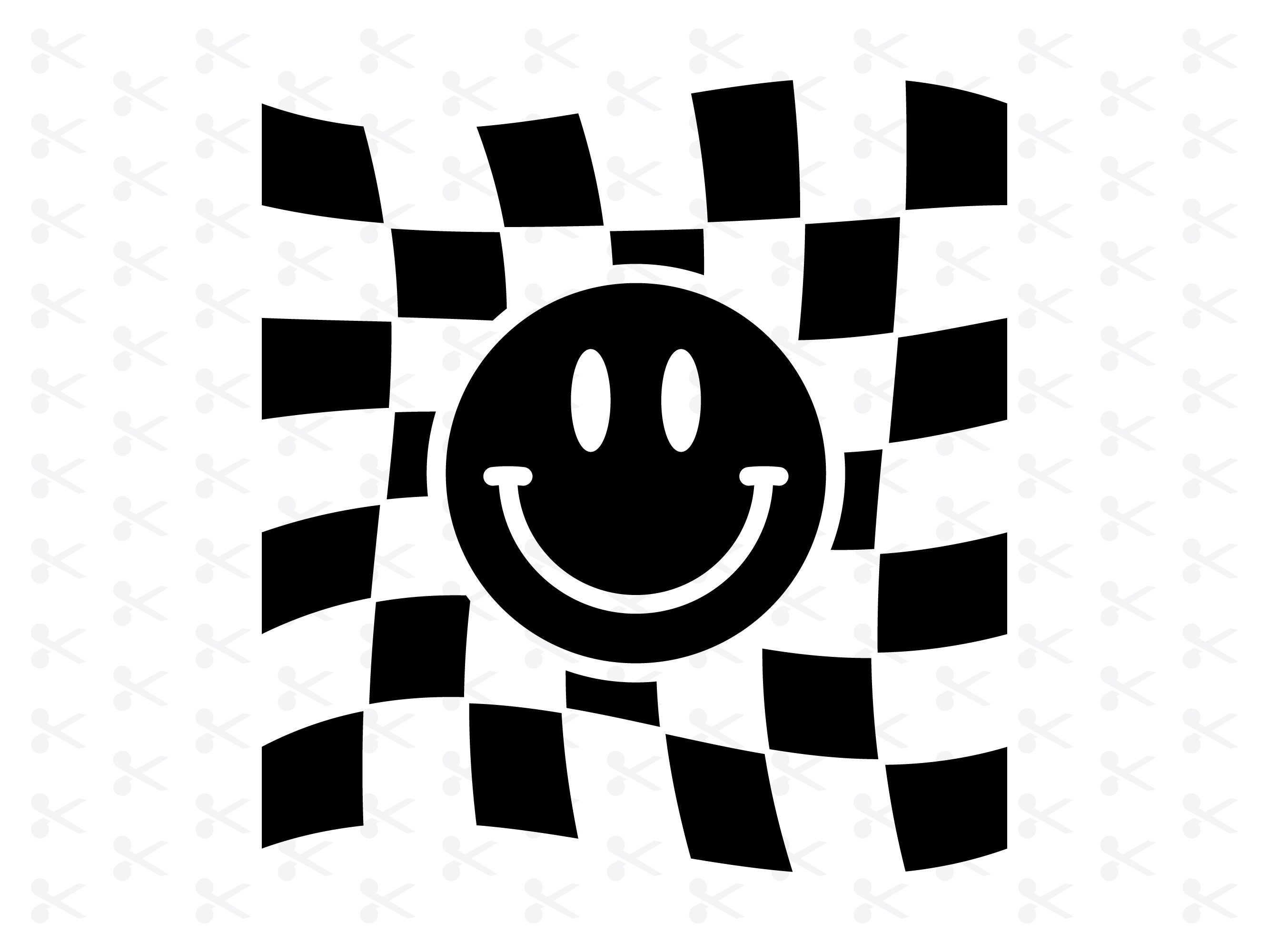 Checkered Smiley Face Svg Eps Png Pdf Jpeg Ai / Checker Smiley Face ...