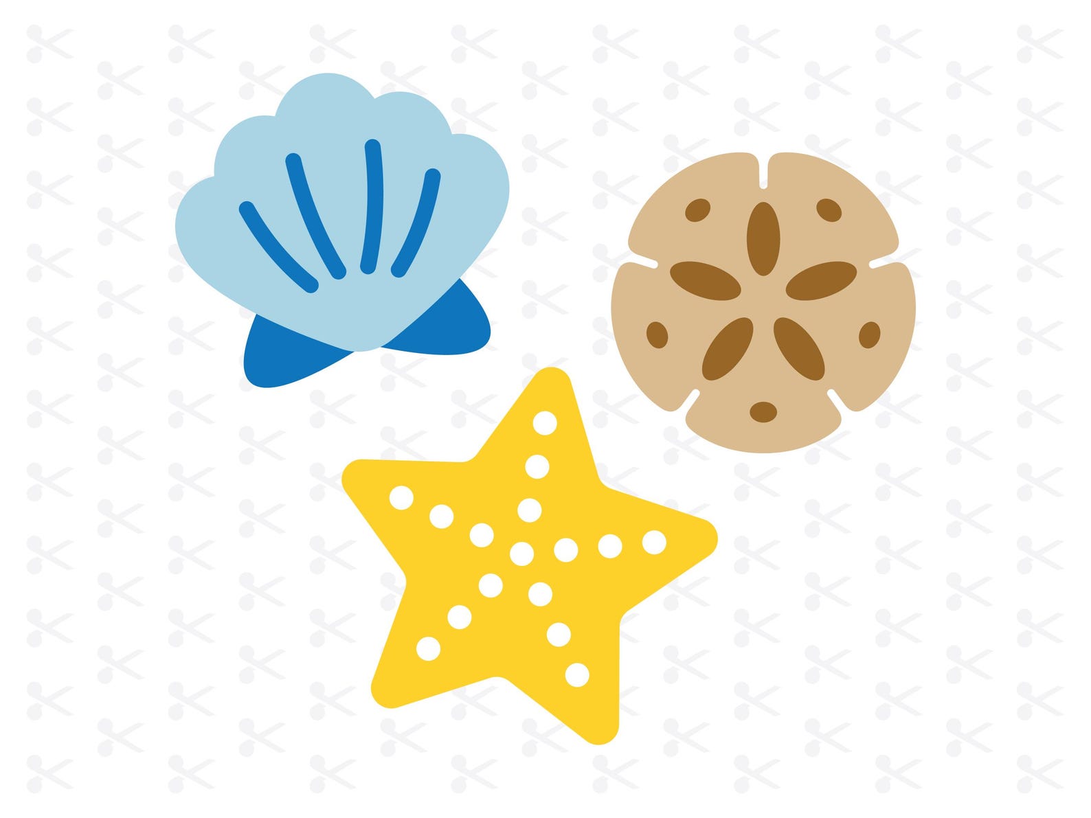 Seashells Svg Png Jpg Eps Pdf Dxf Ai / Beach Shells / Sand Dollar ...