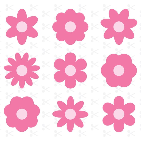 Flower Shapes Svg - Etsy