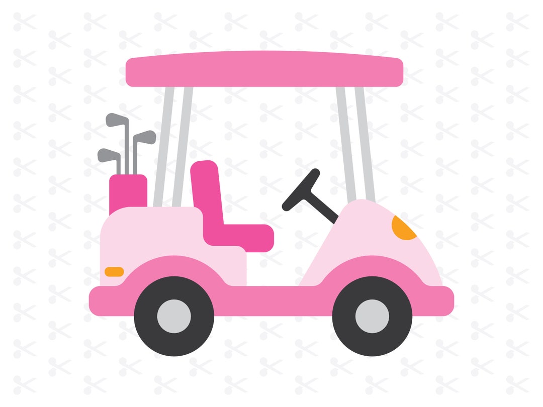 Pink Golf Cart Svg Png Jpg Eps Pdf Ai Dxf / Cute Golf Cart ...