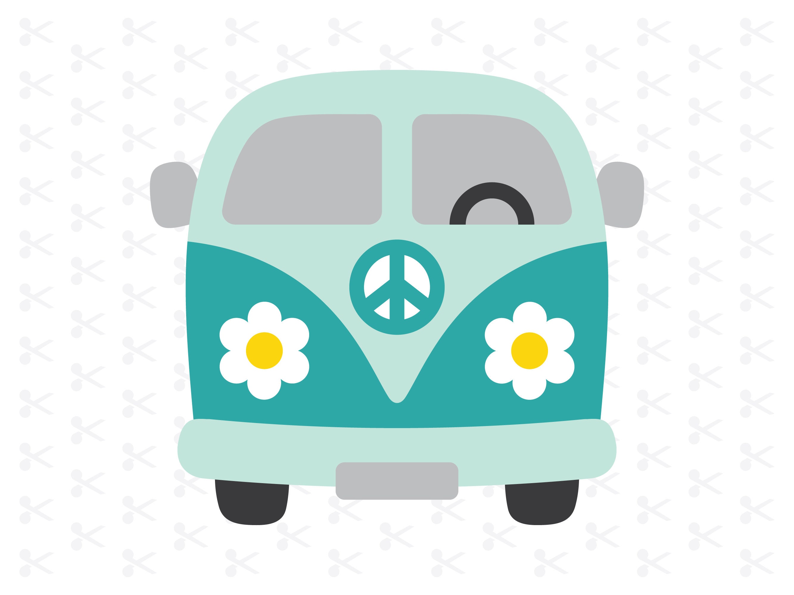 Groovy VW Van Svg Png Jpg Eps Ai / Retro Bus / Daisy Van / Van - Etsy