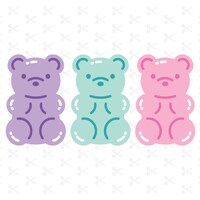 20 Gummy Bears Clipart | Realistic Cute Candy Bear JPG | Colorful ...