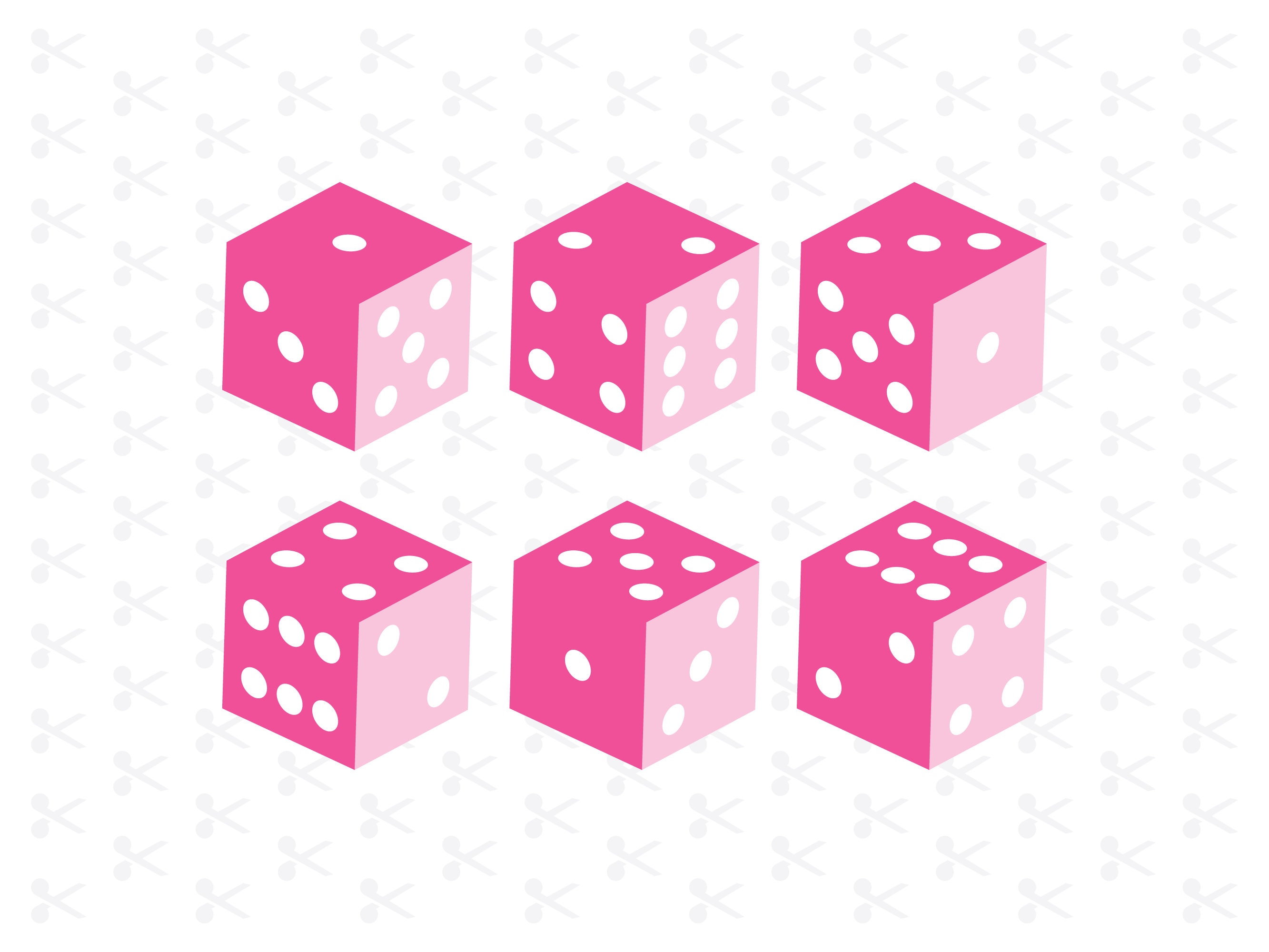 Pink Dice Svg Png Jpg Eps Pdf Ai Dxf / Bunco Dice / Dice Bundle / Dice ...