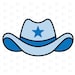 Blue Cowboy Hat Svg Png Jpg Eps Pdf Ai Dxf / Cute Cowboy Hat / Cowboy ...