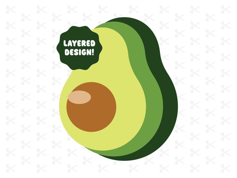 Cute Avocado Svg Png Jpg Eps Pdf Dxf Ai / Layered Avocado / Simple ...