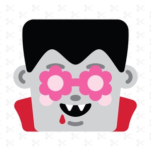 Cute Vampire Svg Png Jpg Eps Ai / Vampire Face / Dracula / Hippie ...