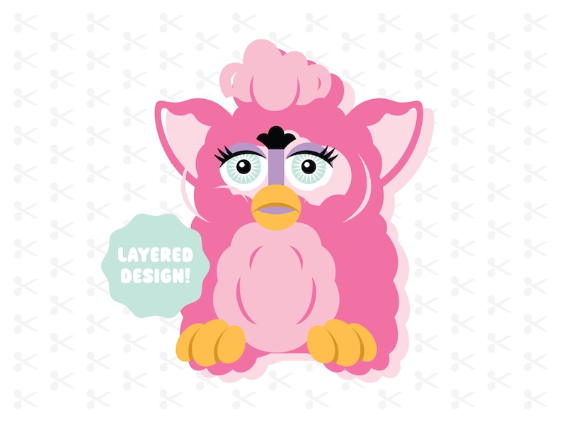 Furby Svg Png Jpg Eps Pdf Ai Dxf / 90s Toy / Layered Cut File / Pink ...