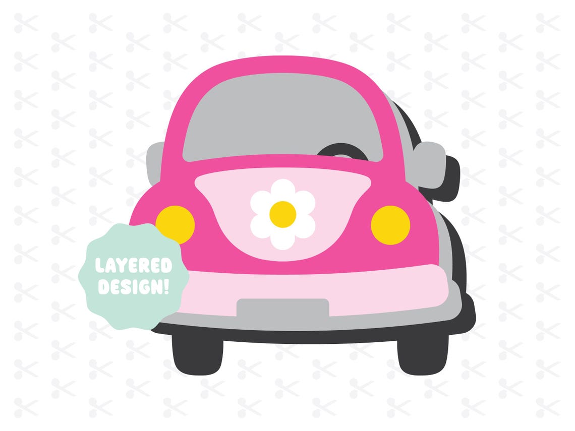 Groovy Pink Car Svg Png Jpg Eps Pdf Dxf Ai / Hippie Car / Daisy Retro ...