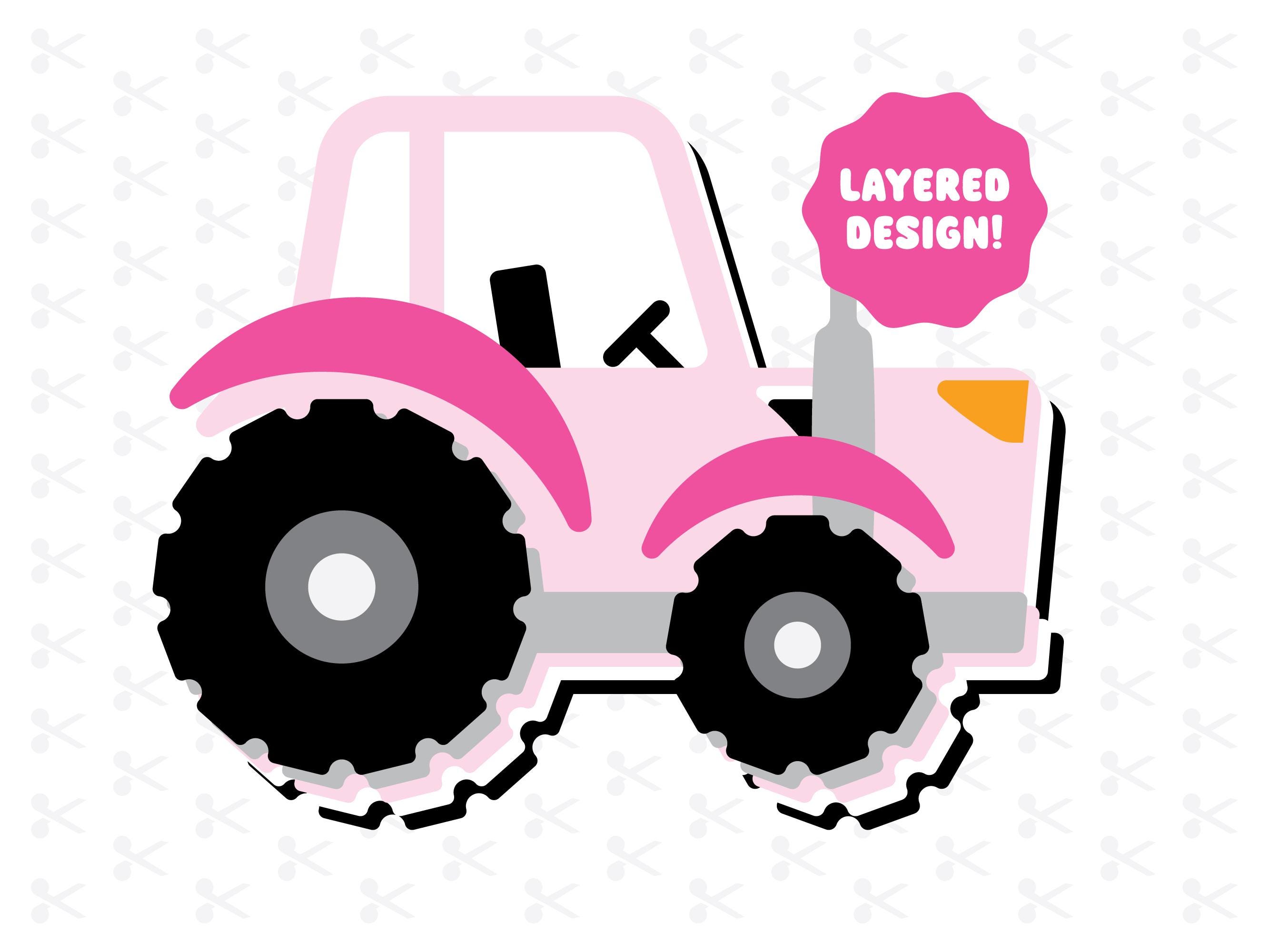 Pink Tractor Svg Png Jpg Eps Pdf Dxf Ai / Girls Tractor / Farm Girl ...