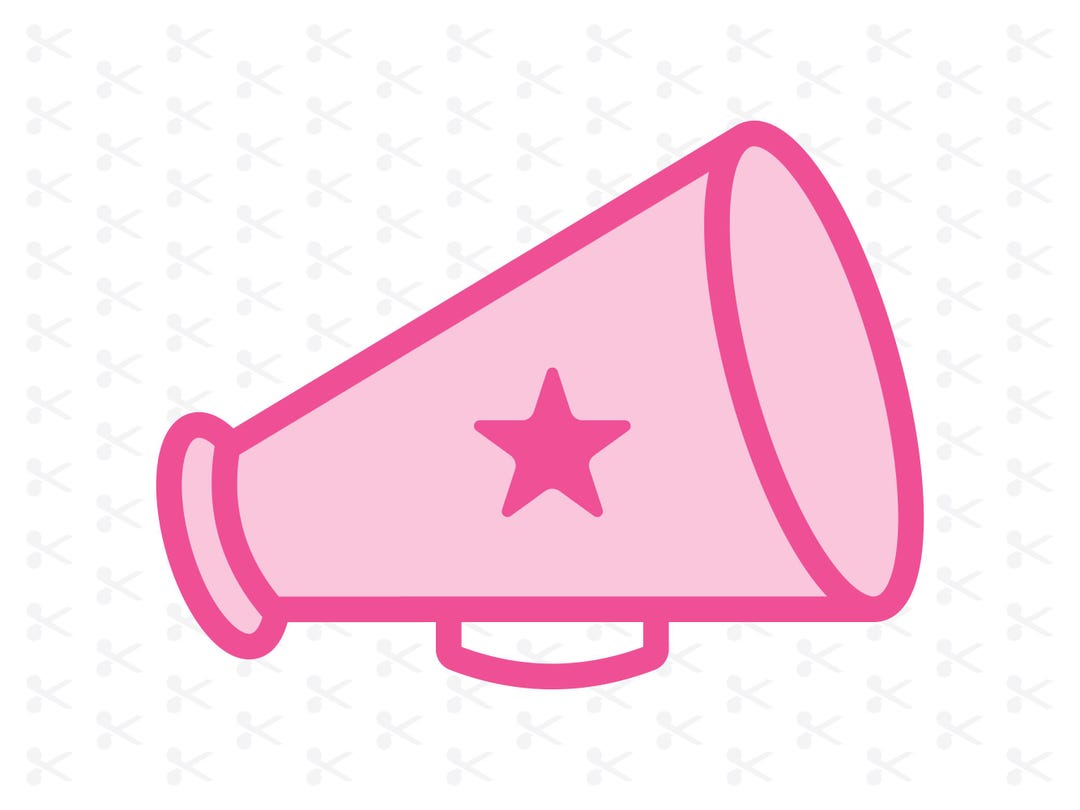 Cute Cheer Megaphone Svg Png Jpg Eps Pdf Ai / Cheerleading Megaphone ...