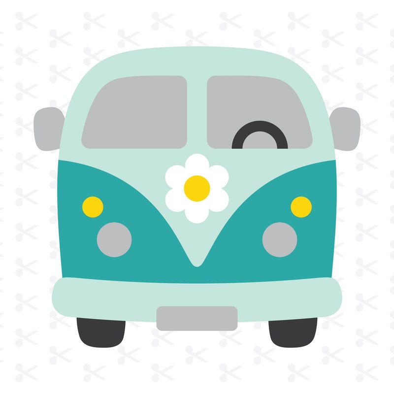 Hippie Bus Card Svg - Etsy