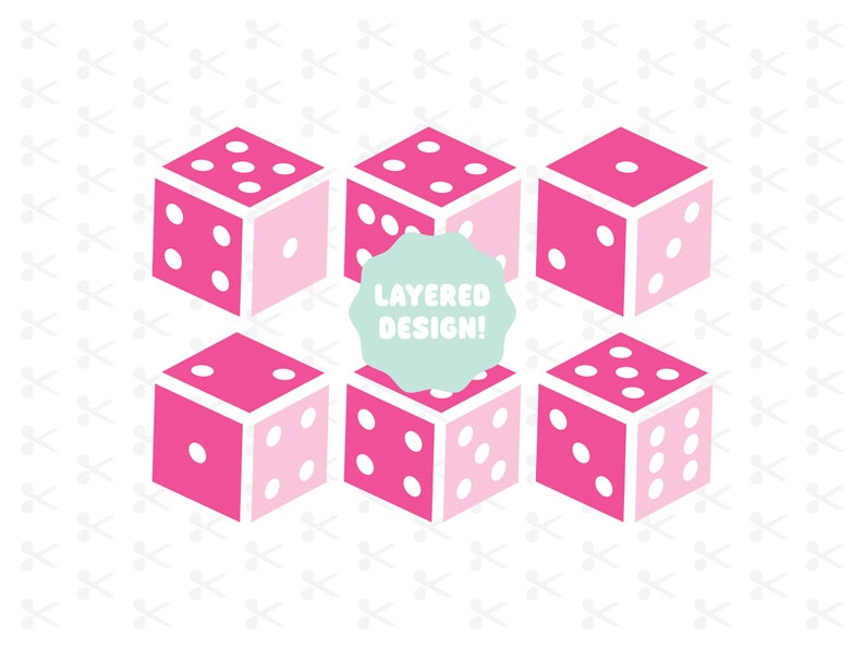 Pink Dice Svg Png Jpg Eps Pdf Ai Dxf / Bunco Dice / Dice Bundle / Dice ...