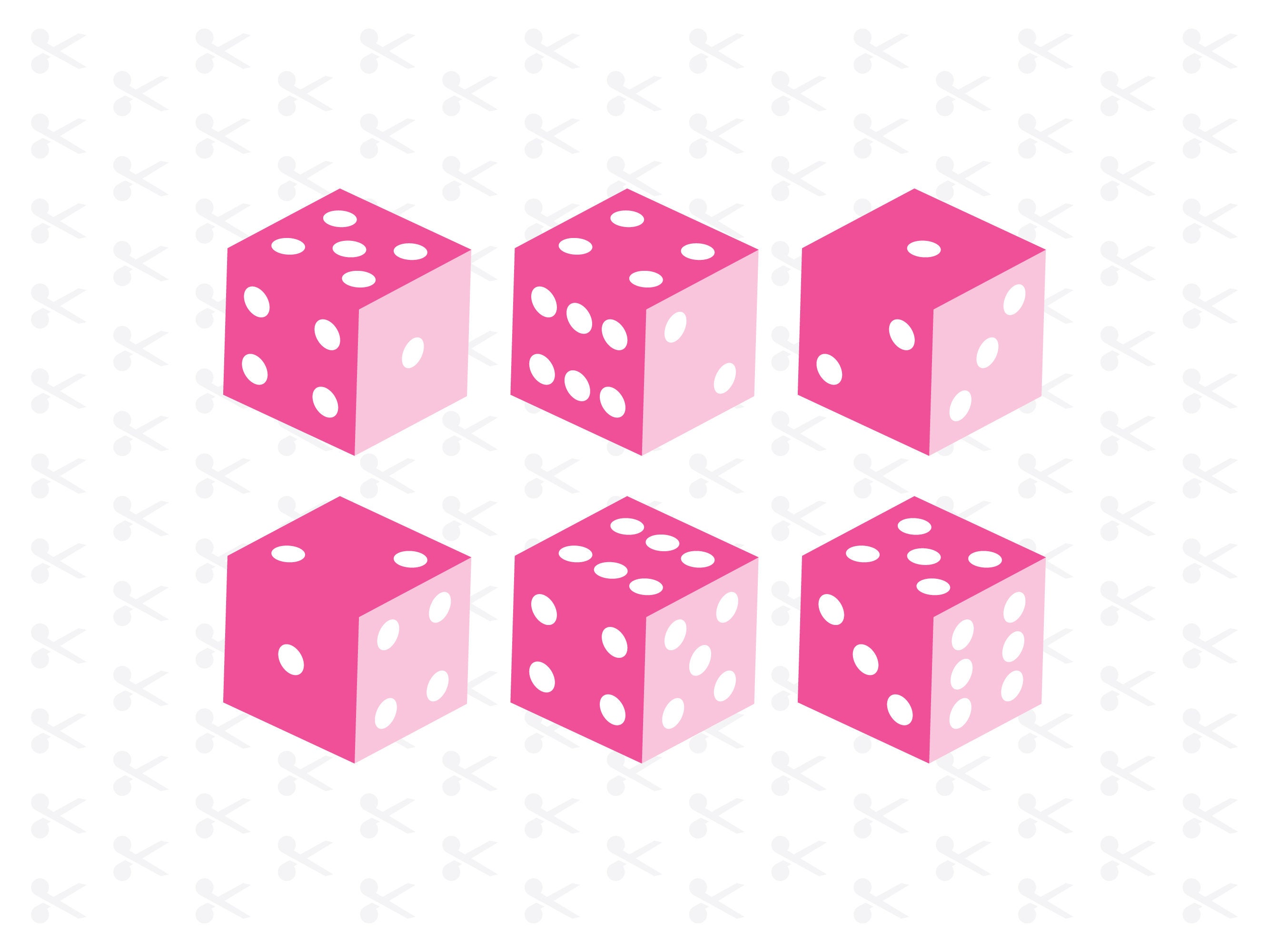 Pink Dice Svg Png Jpg Eps Pdf Ai Dxf / Bunco Dice / Dice Bundle / Dice ...