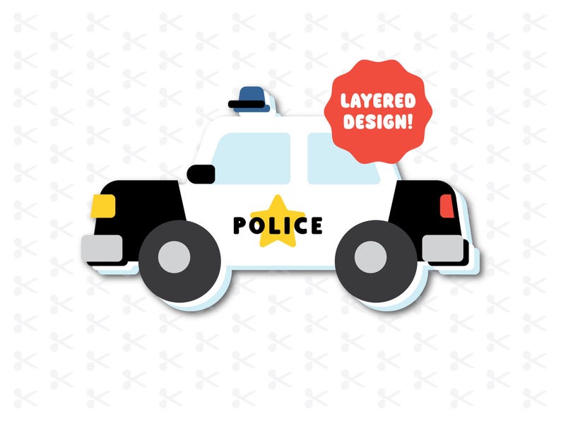 Cute Police Car Svg Png Jpg Eps Pdf Dxf Ai / Cop Car / Squad Car ...