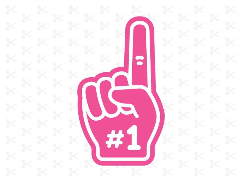 Foam Finger Svg Png Jpg Eps Pdf Ai / Cute Sports Finger / Number One ...