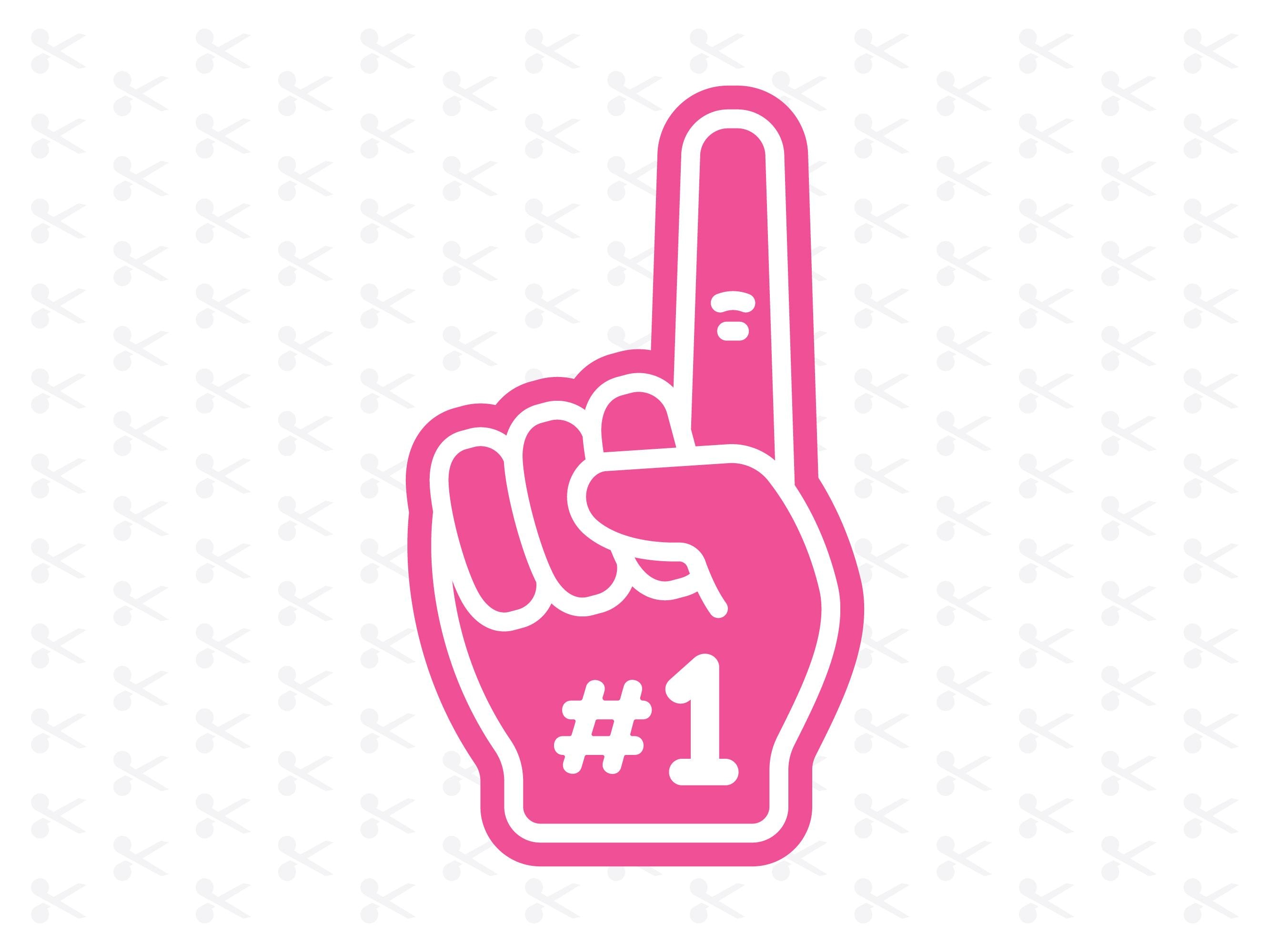 Foam Finger Svg Png Jpg Eps Pdf Ai / Cute Sports Finger / Number One ...