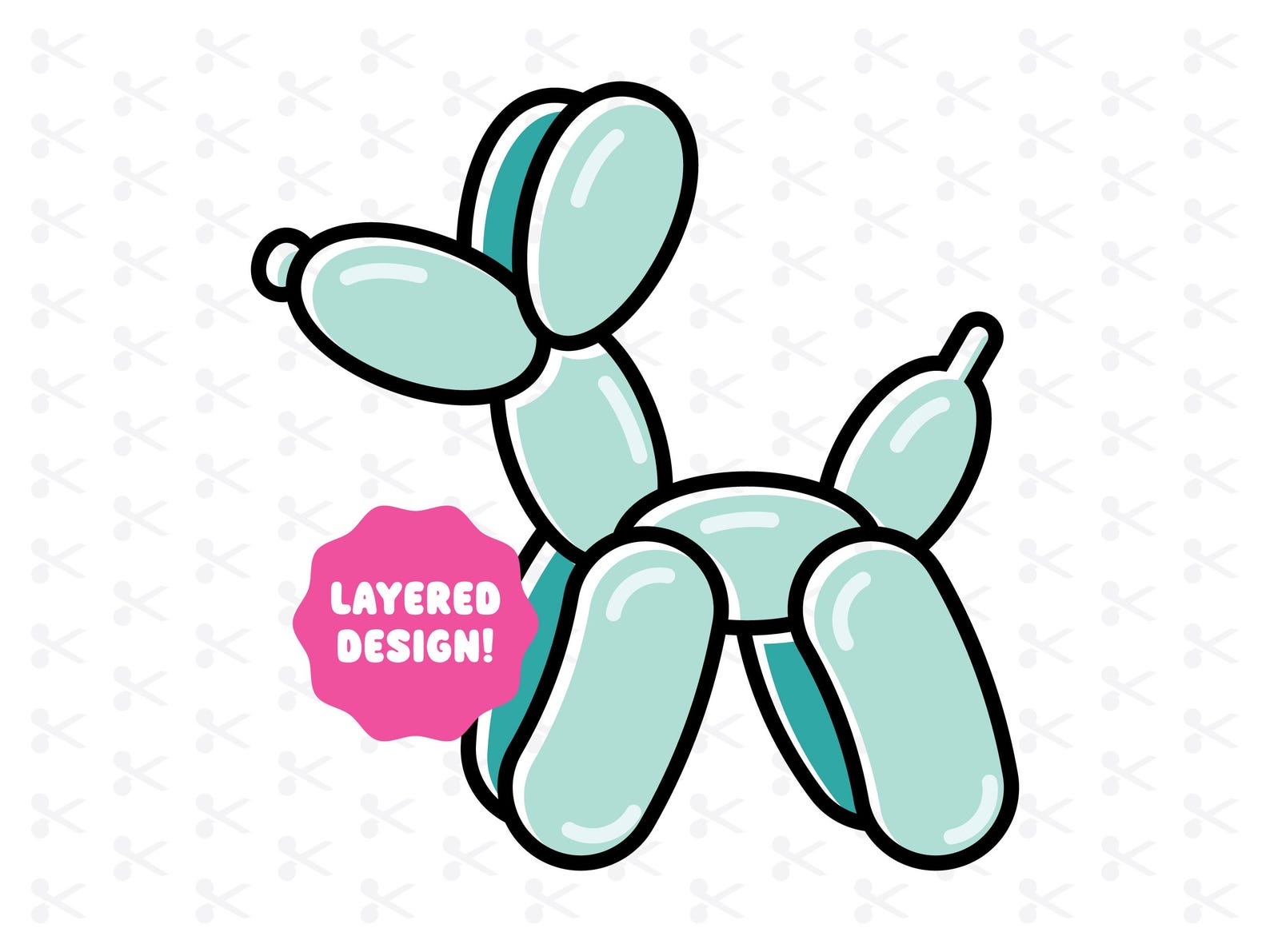Cute Balloon Dog Svg Png Jpg Eps Pdf Ai / Blue Dog Balloon / Balloon ...