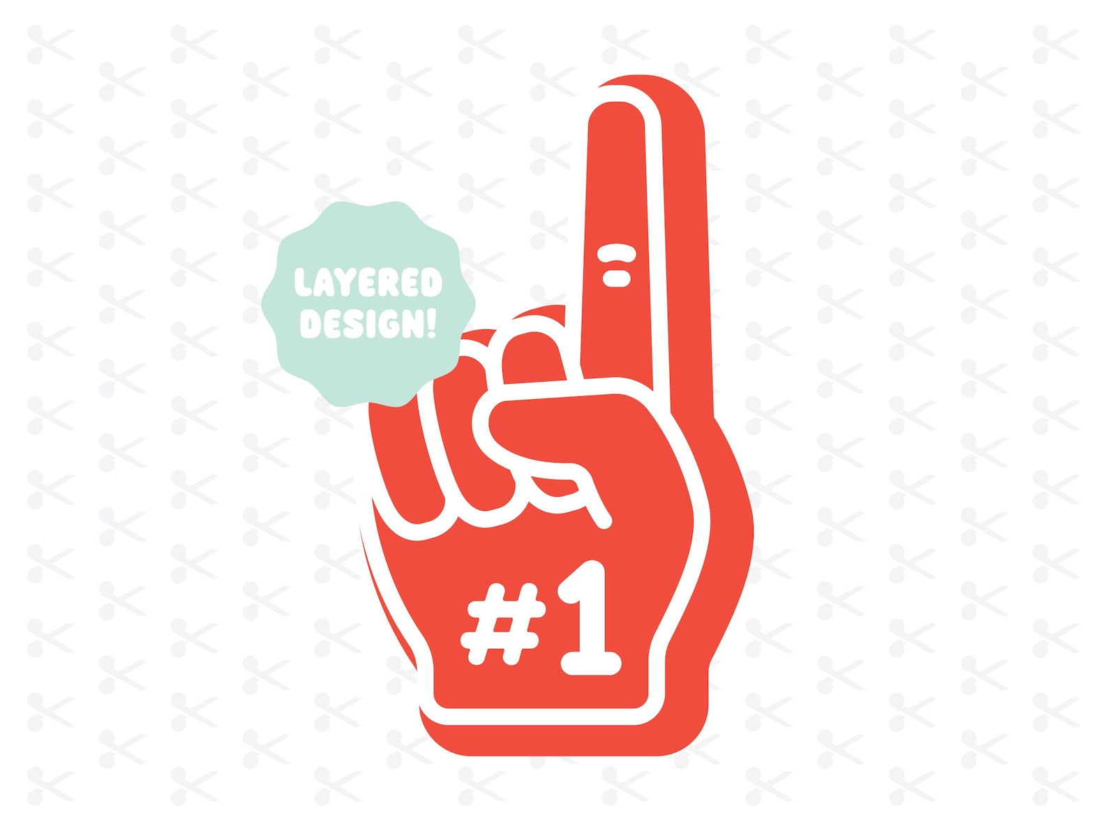 Cute Foam Finger Svg Png Jpg Eps Pdf Ai / Sports Finger / Number One ...