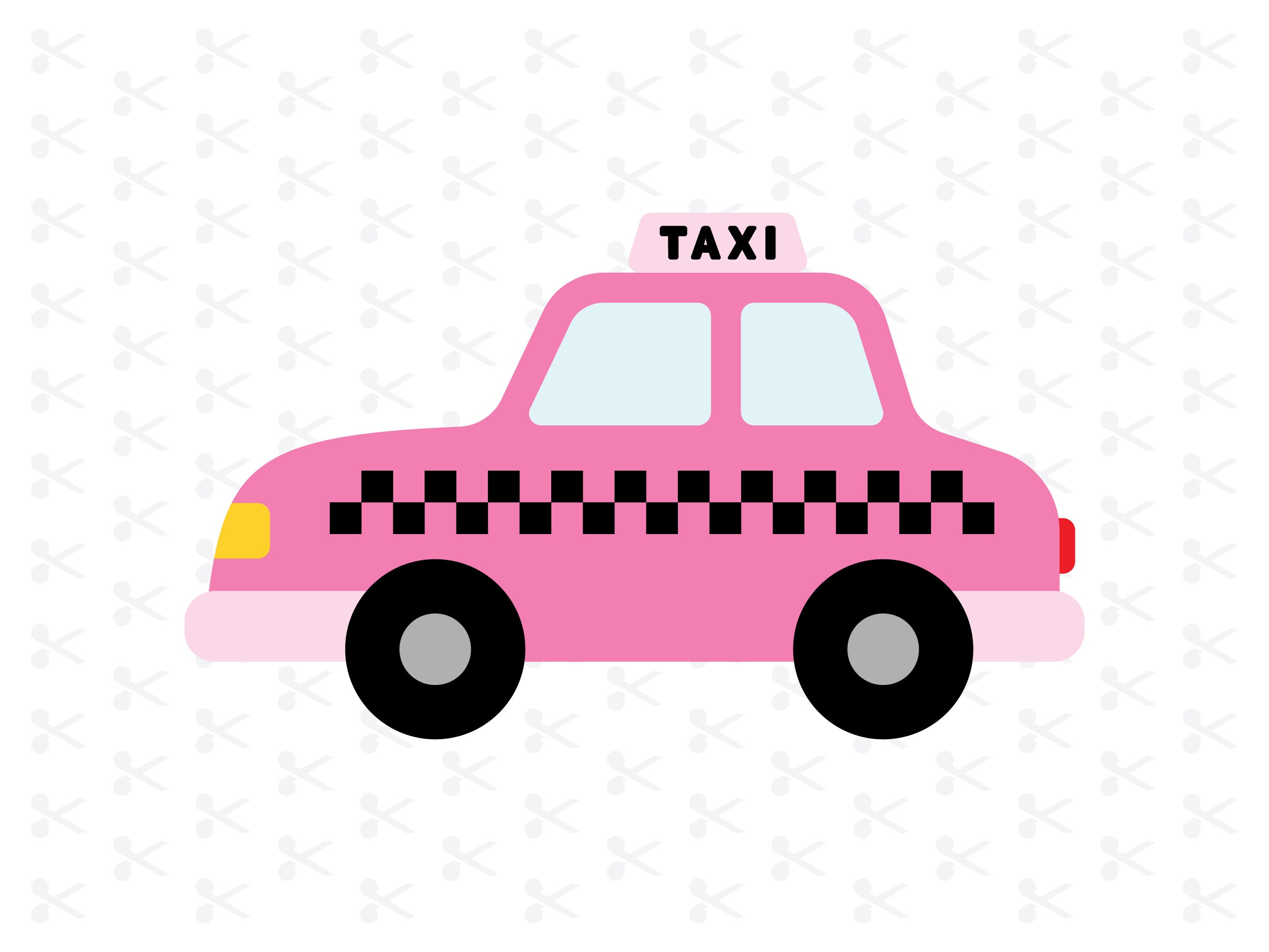 Pink Taxi Svg Png Jpg Eps Pdf Ai Dxf / New York Taxi Cab / Cute Taxi ...