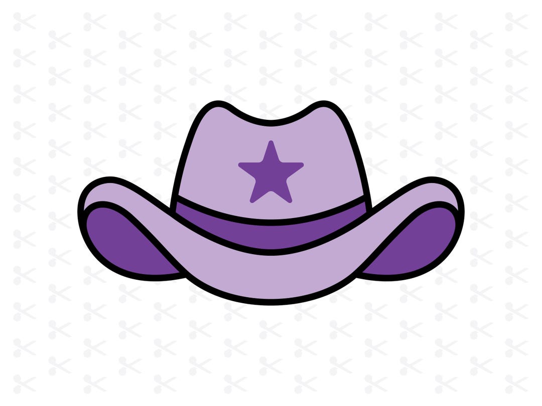 Purple Cowboy Hat Svg Png Jpg Eps Pdf Ai Dxf / Cute Cowgirl Hat ...