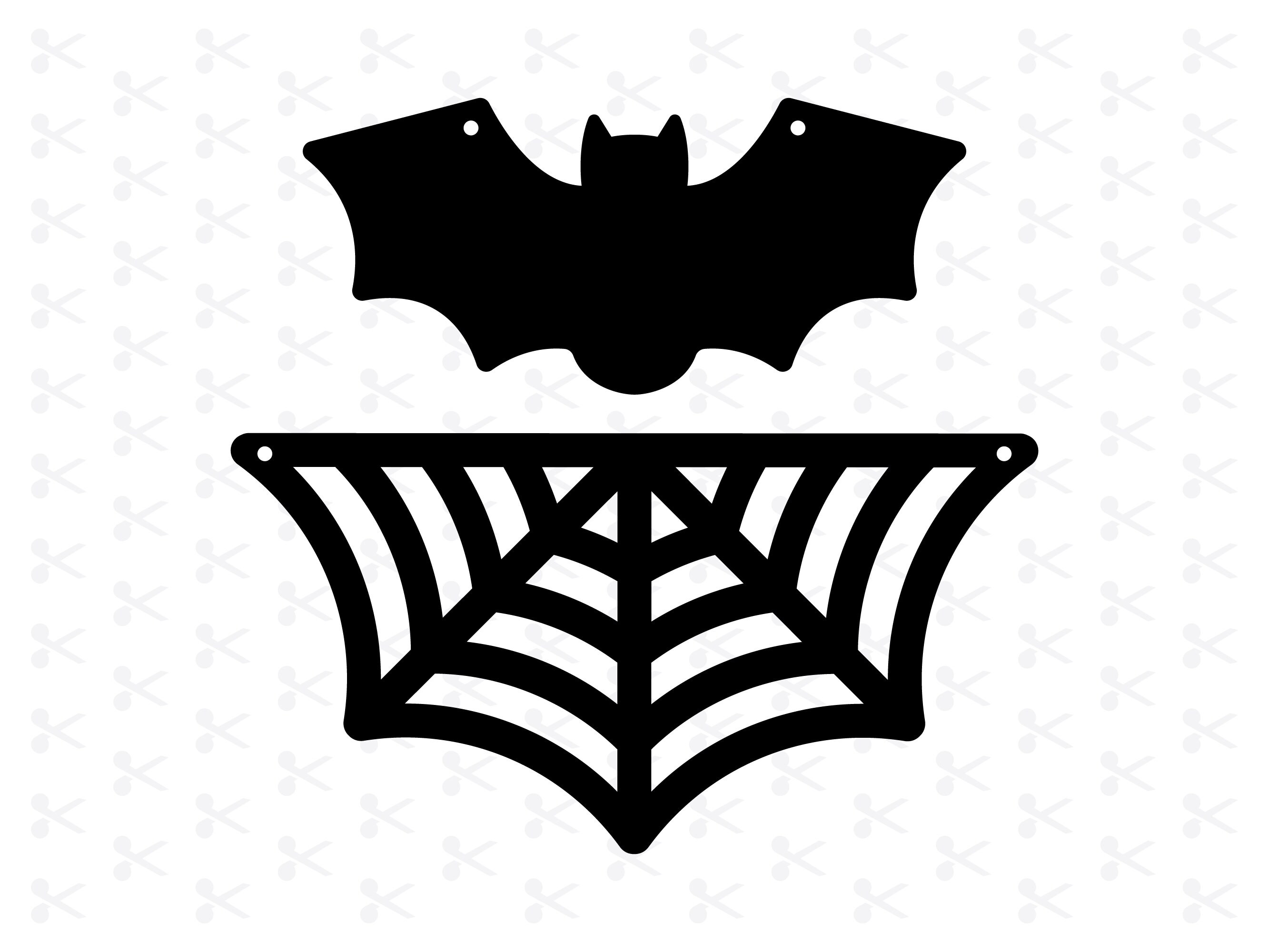 Halloween Banner Bundle Svg Png Eps Ai / Spider Web Banner / Bat Banner ...