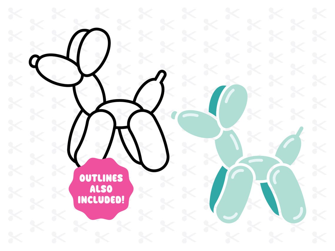 Cute Balloon Dog Svg Png Jpg Eps Pdf Ai / Blue Dog Balloon / Balloon ...