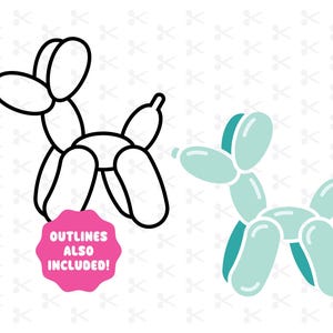 Cute Balloon Dog Svg Png Jpg Eps Pdf Ai / Blue Dog Balloon / Balloon ...