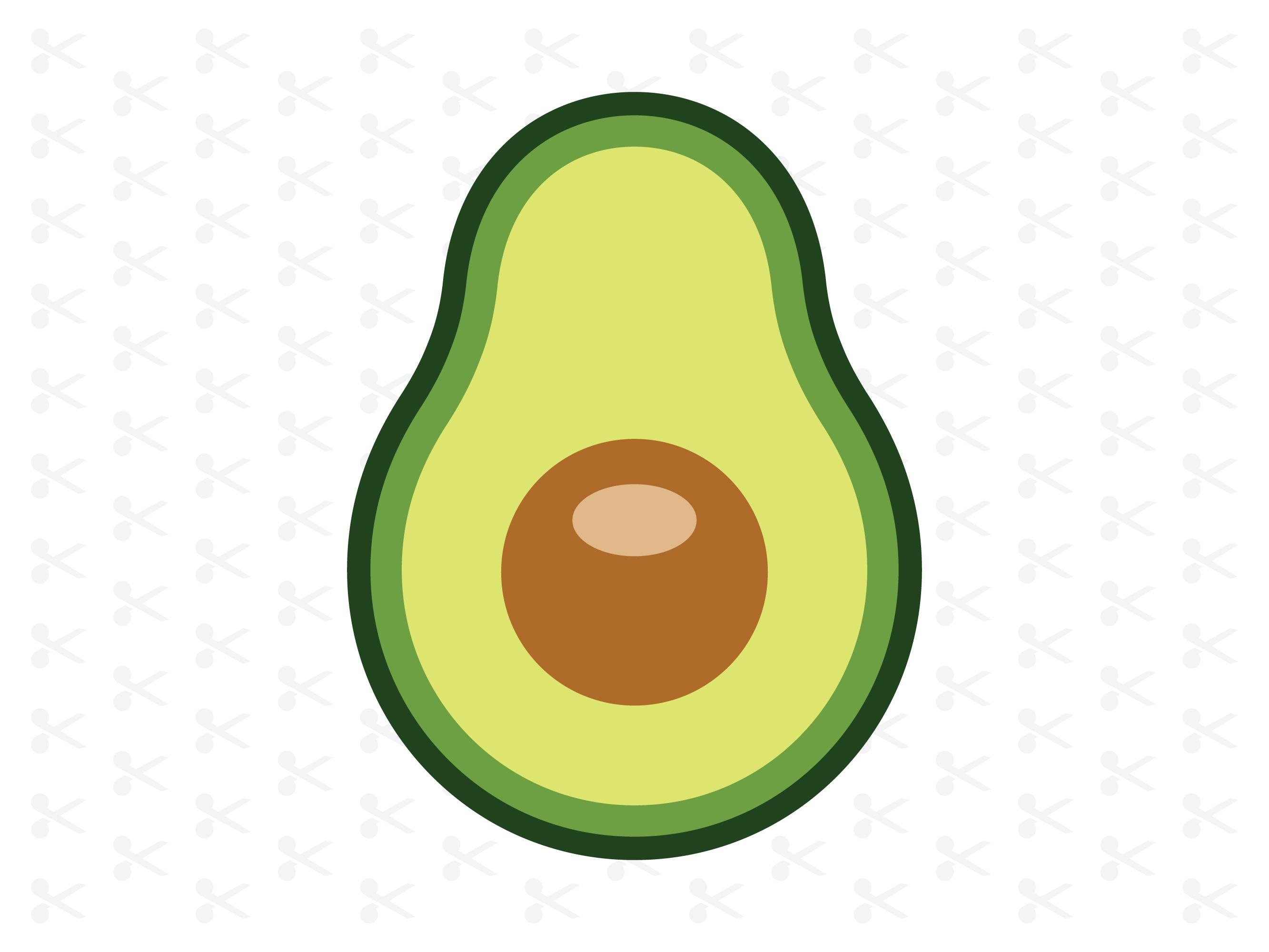 Cute Avocado Svg Png Jpg Eps Pdf Dxf Ai / Layered Avocado / Simple ...