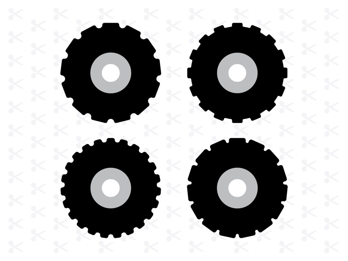 Monster Truck Tires Svg Ai Dxf / Construction Truck Tires / Truck Tires ...